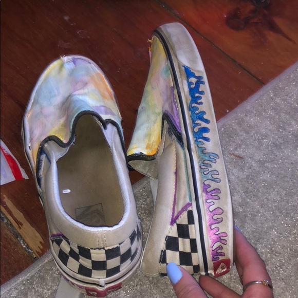 Vans | Shoes | Absolutely Trashed Checkered Vans | Poshmark